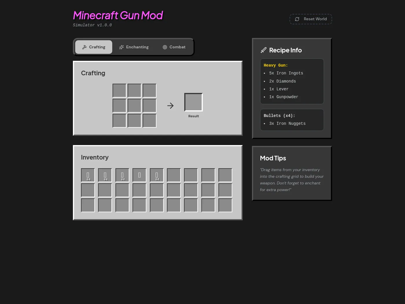 Minecraft Gun Mod
