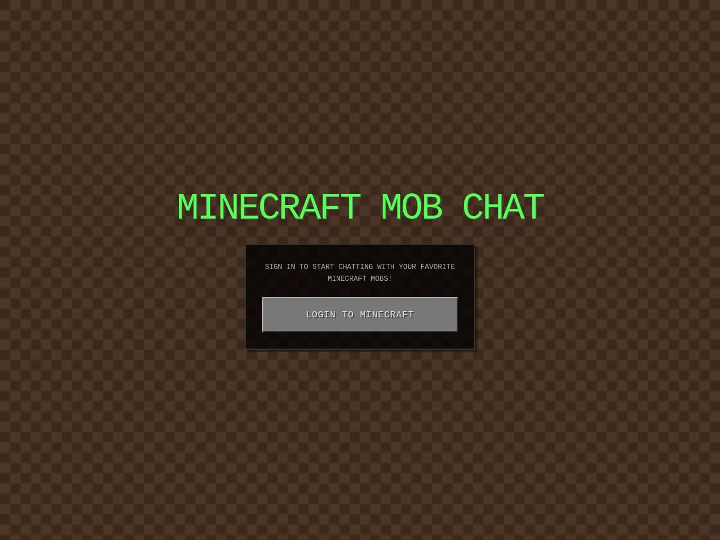 Minecraft Mob Chat Mod