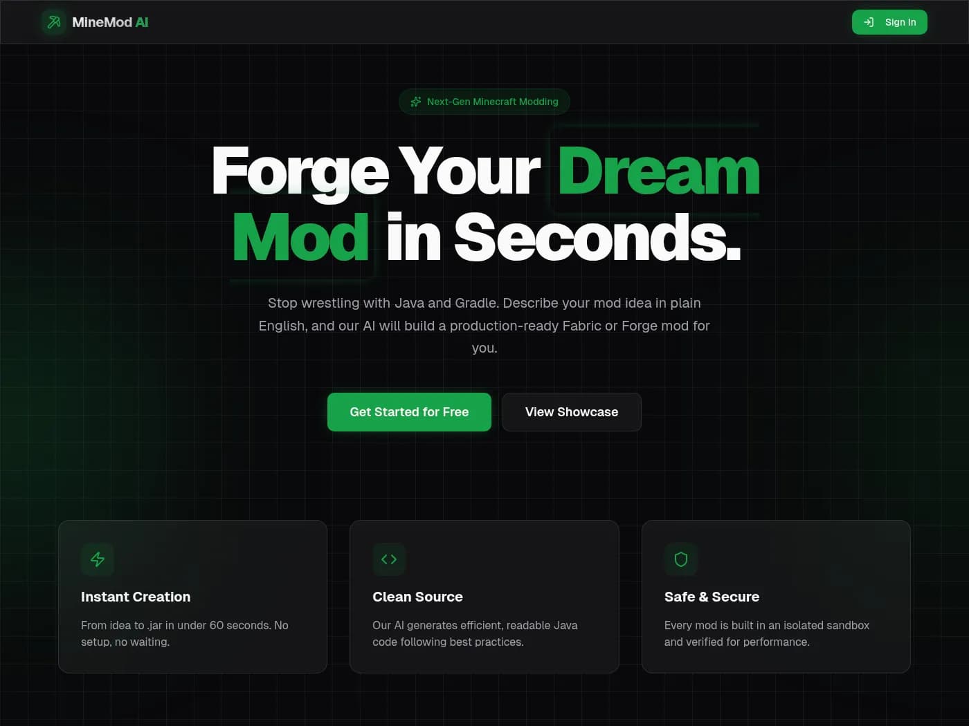 MineMod AI Generator