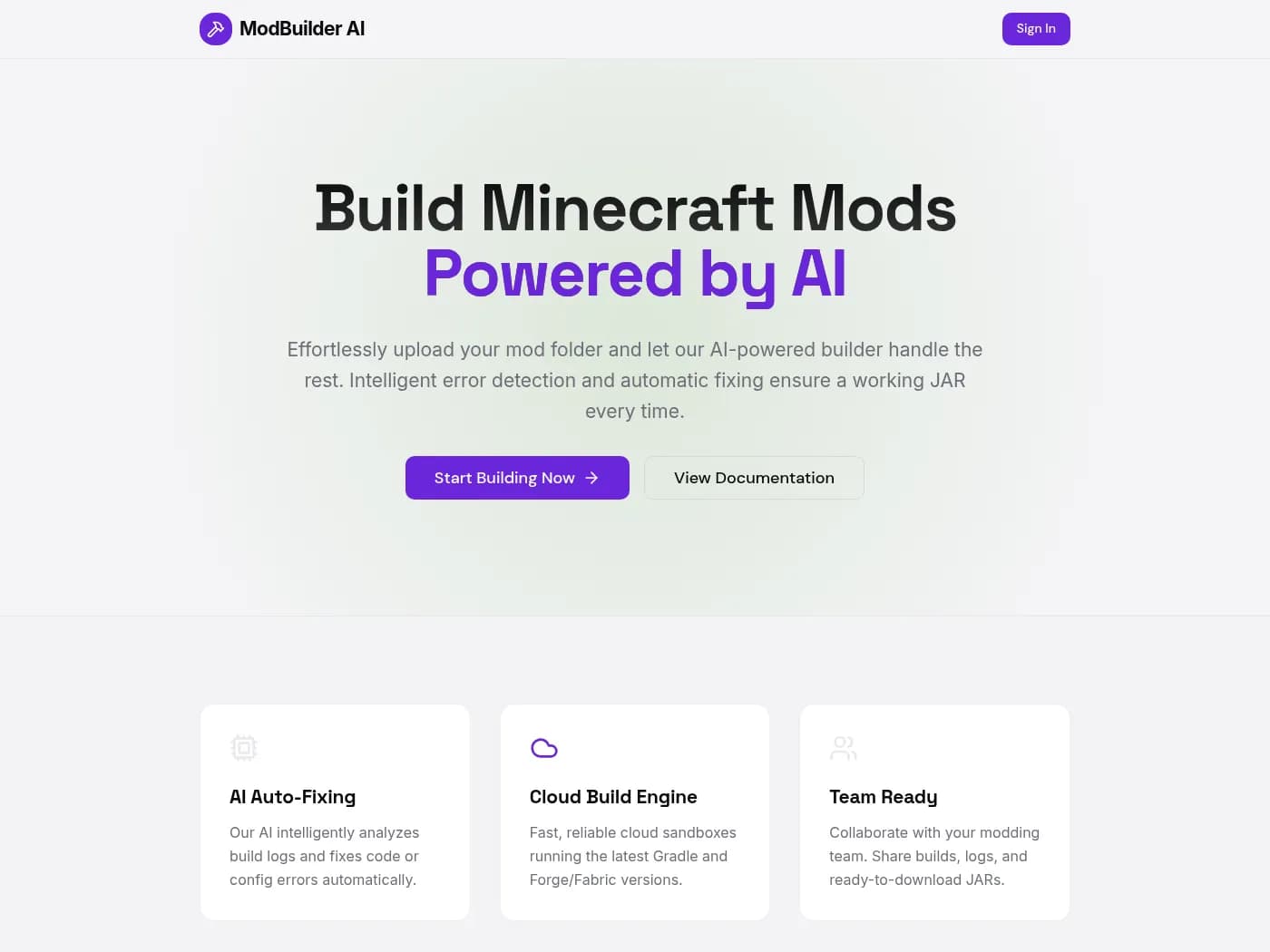 Minecraft Mod Builder AI