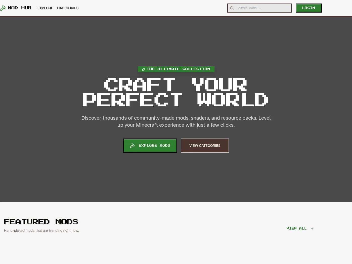 Minecraft Mods Game Hub