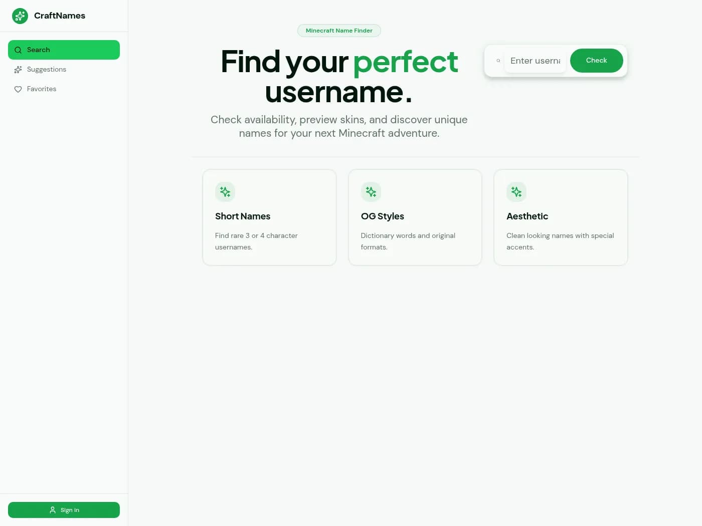Minecraft Name Finder