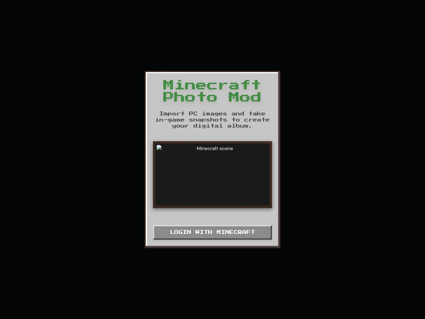 Minecraft Photo Mod