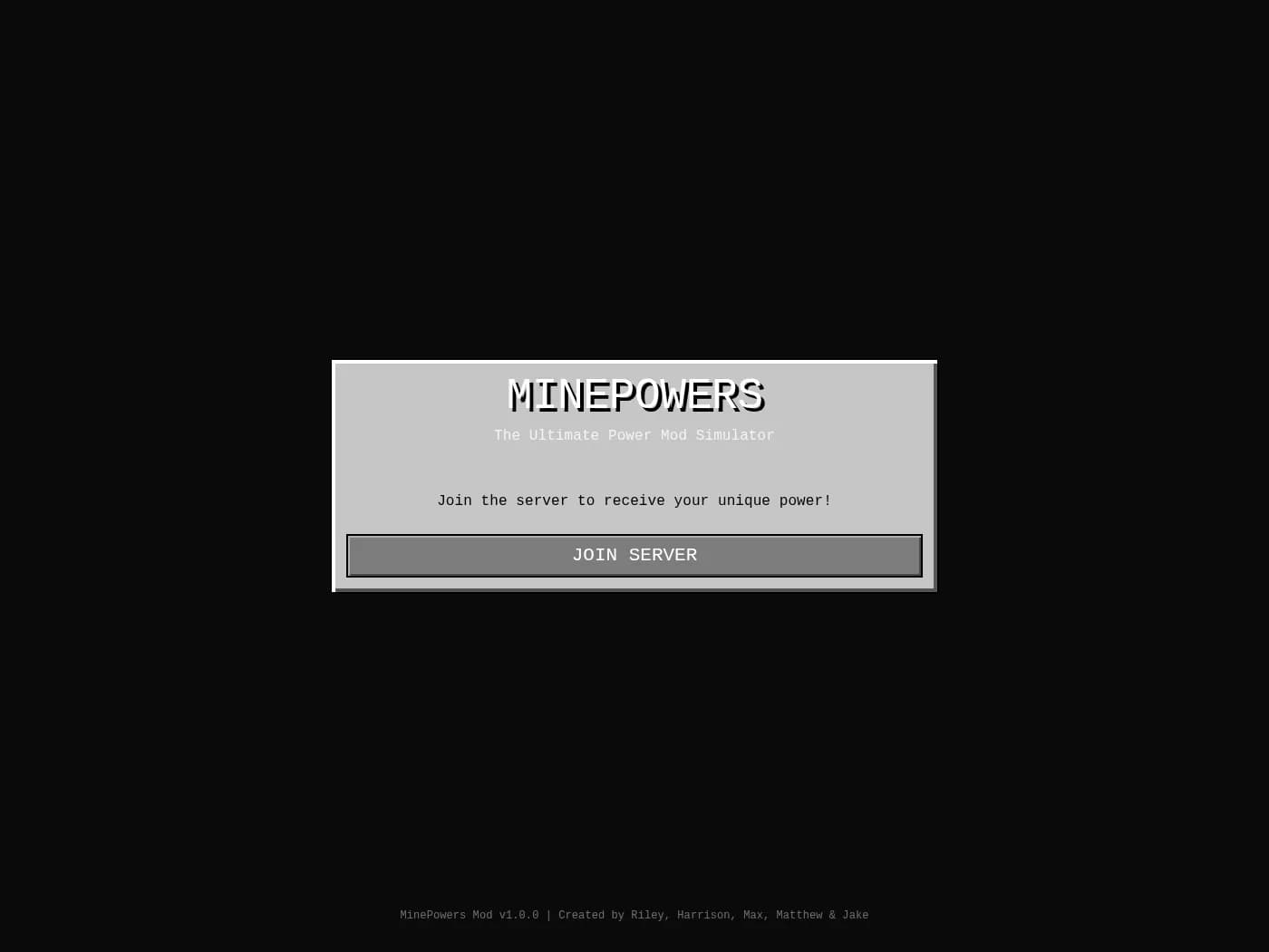 Minecraft Powers Mod