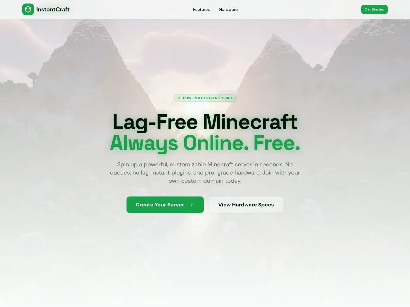 InstantCraft Server Hub