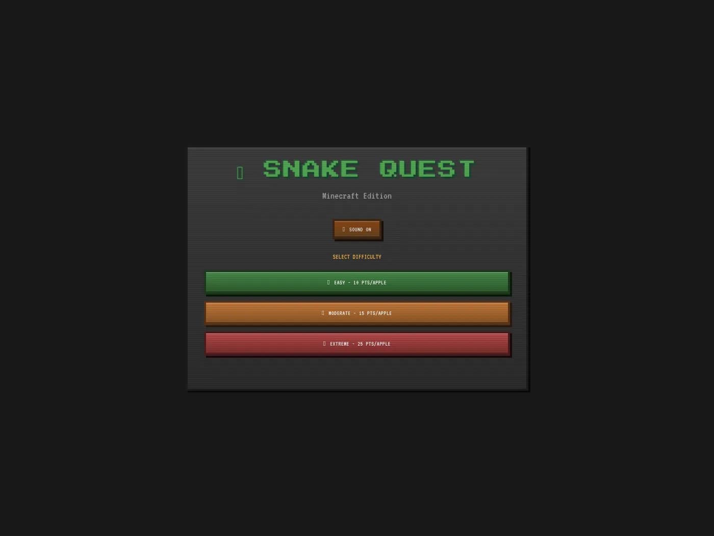 Minecraft Snake Quest