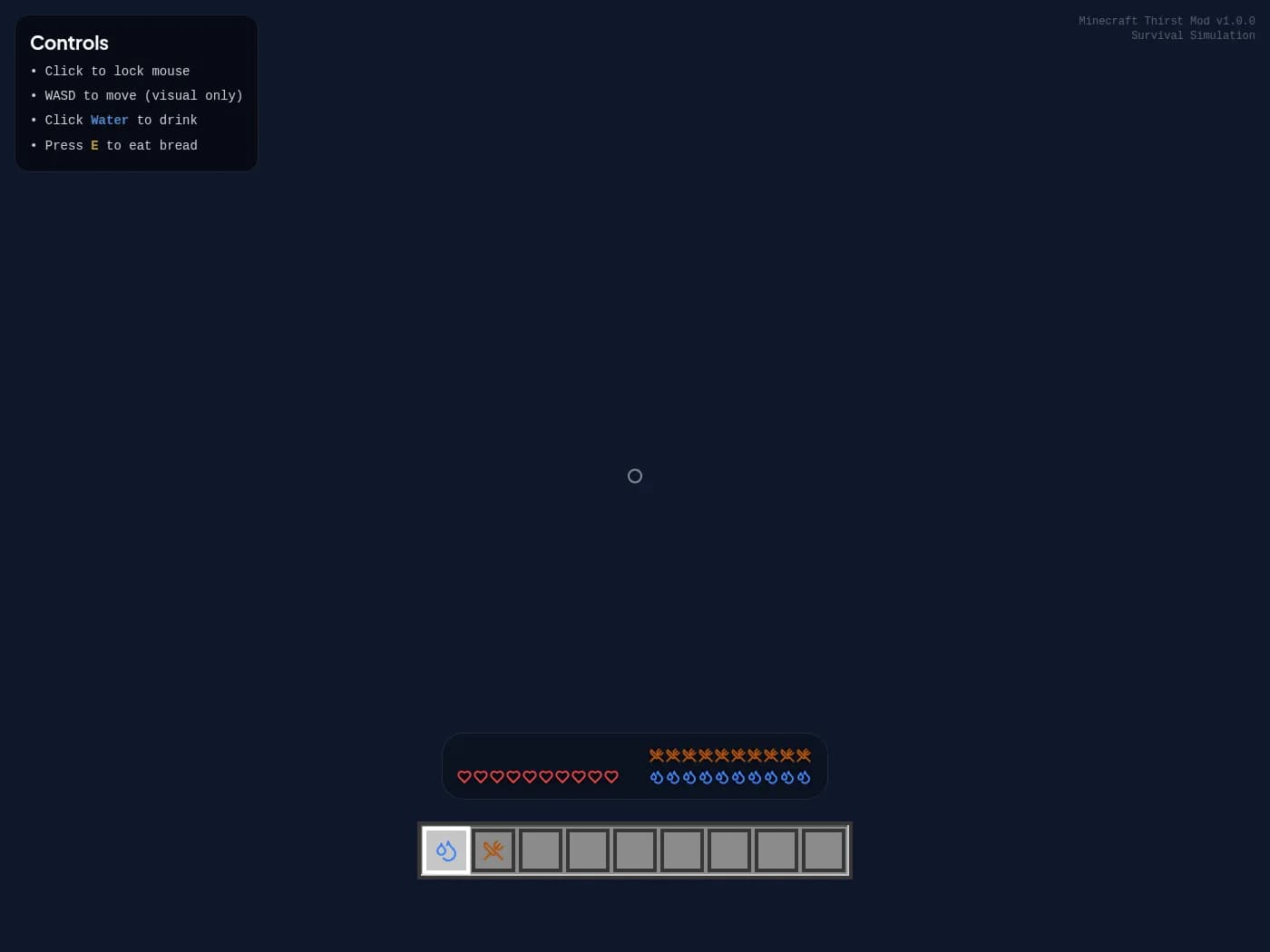Minecraft Thirst Mod
