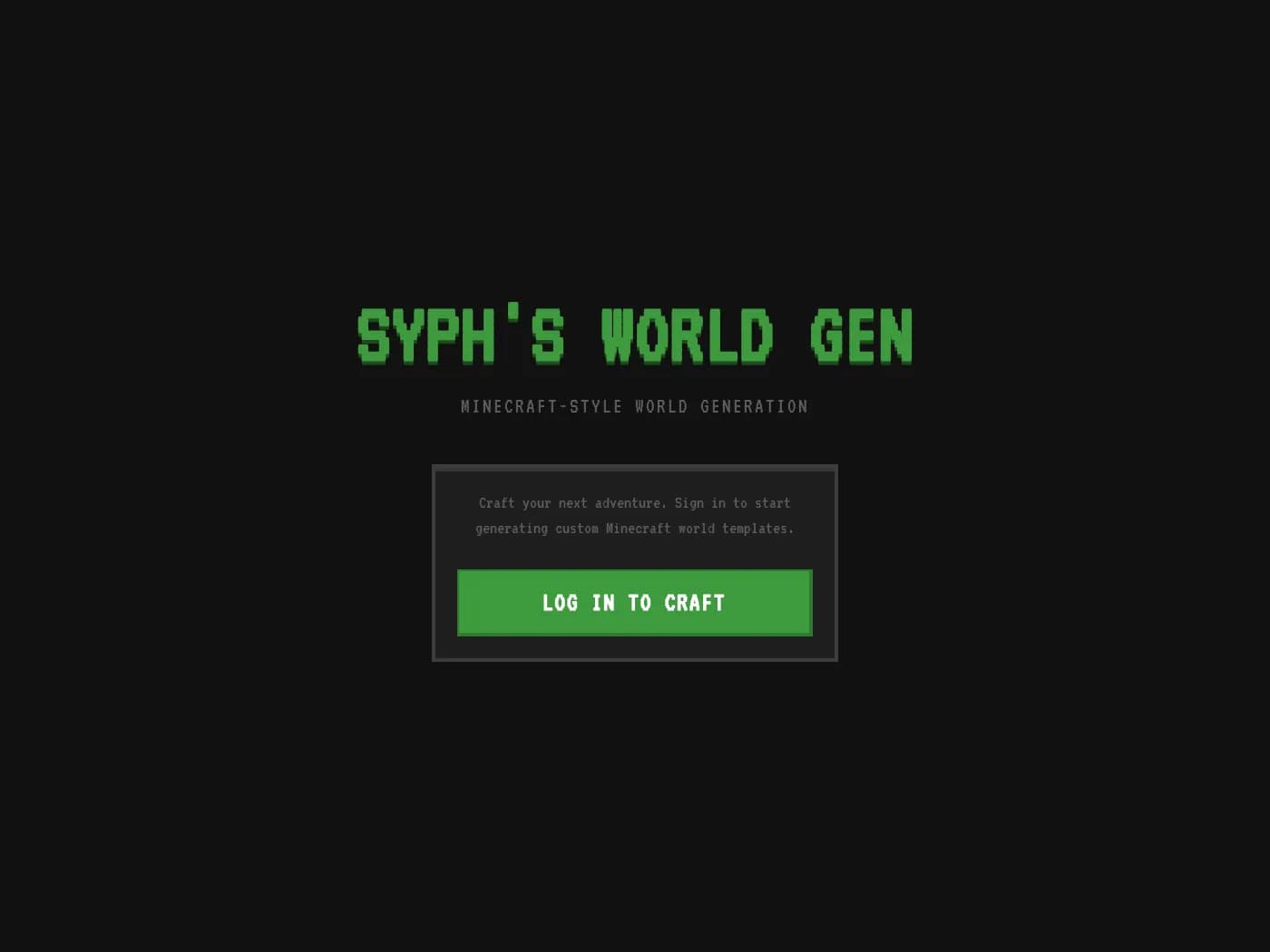 Syph's World Gen