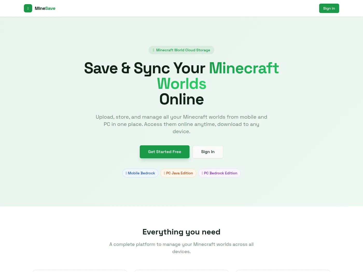 MineSave Sync