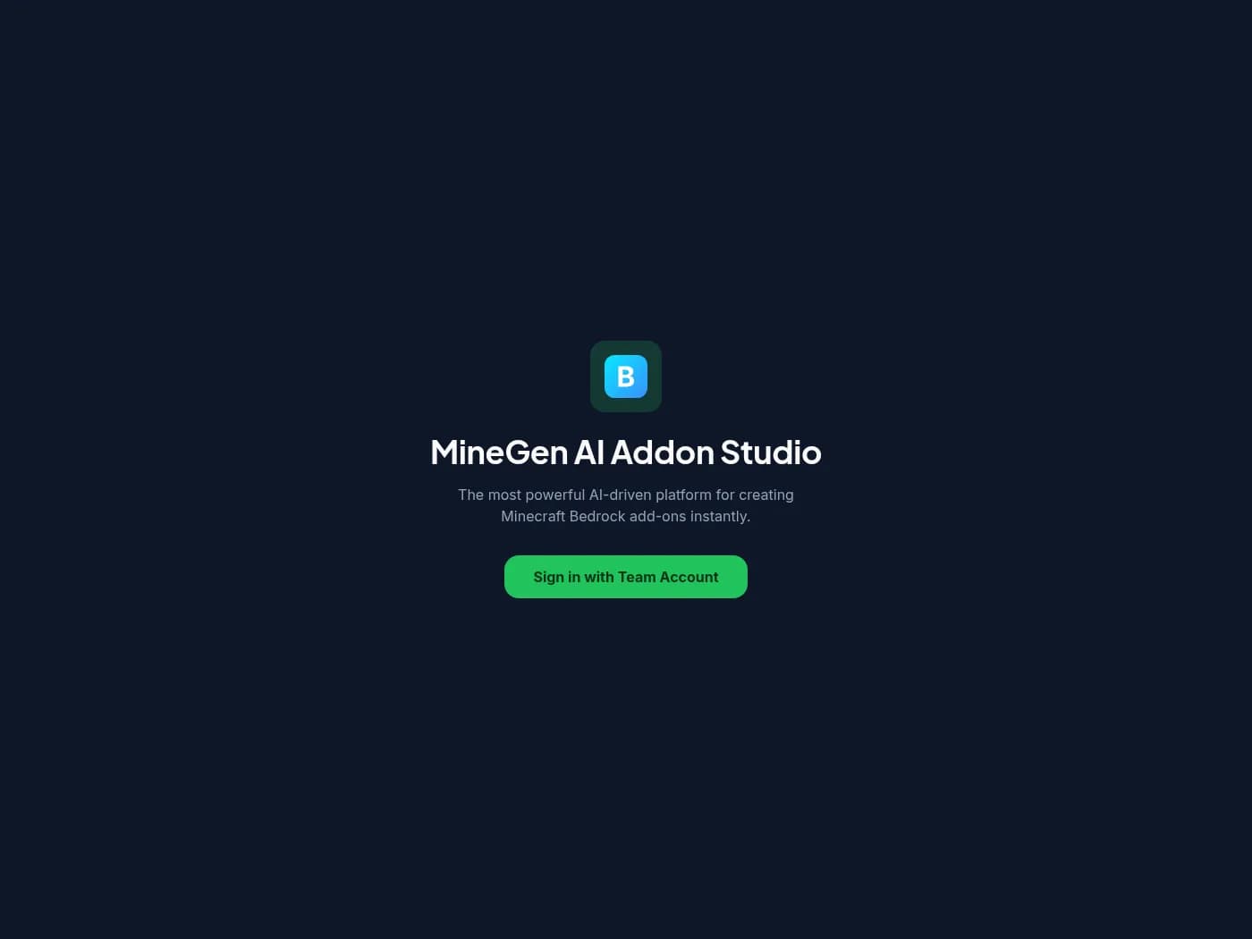 MineGen AI Addon Studio