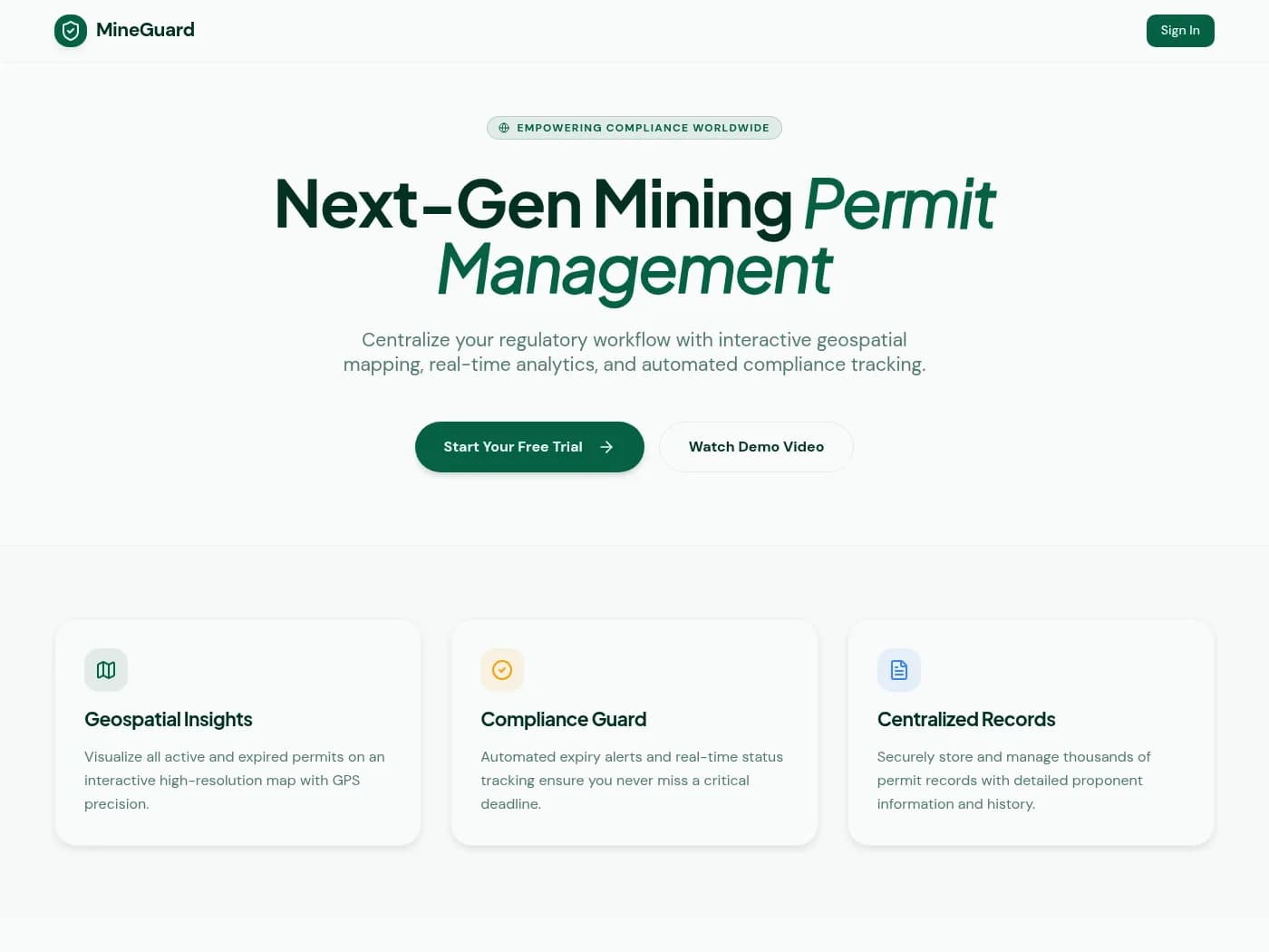 MineGuard Mining Permits
