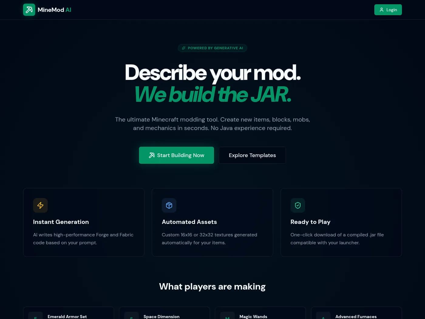 MineMod Generator