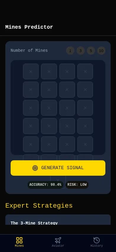 Mines Predictor App