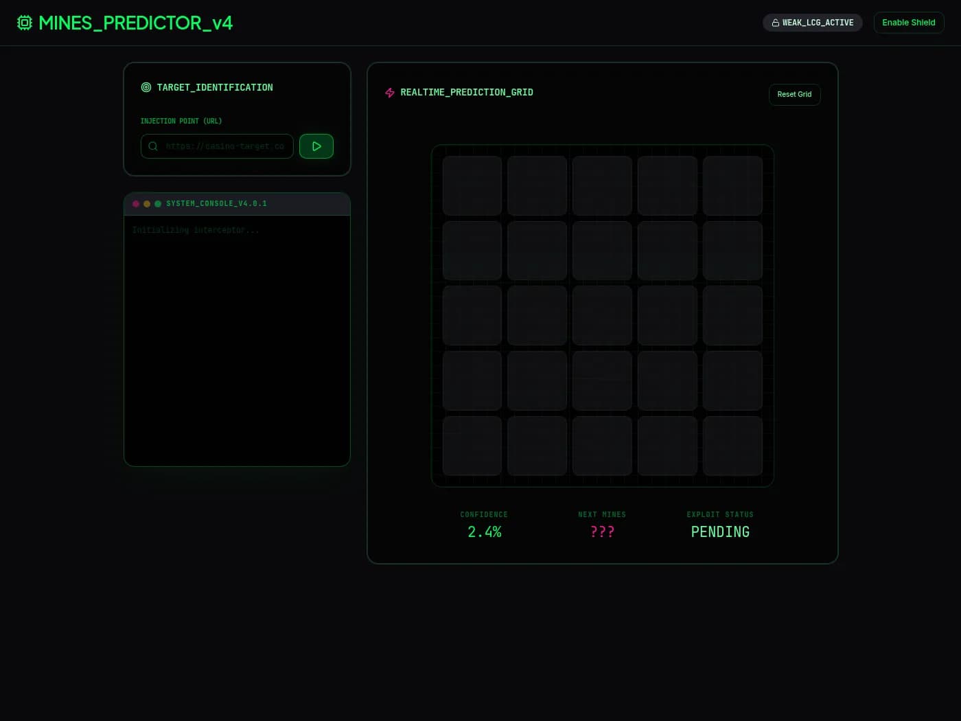 Mine Predictor Tool