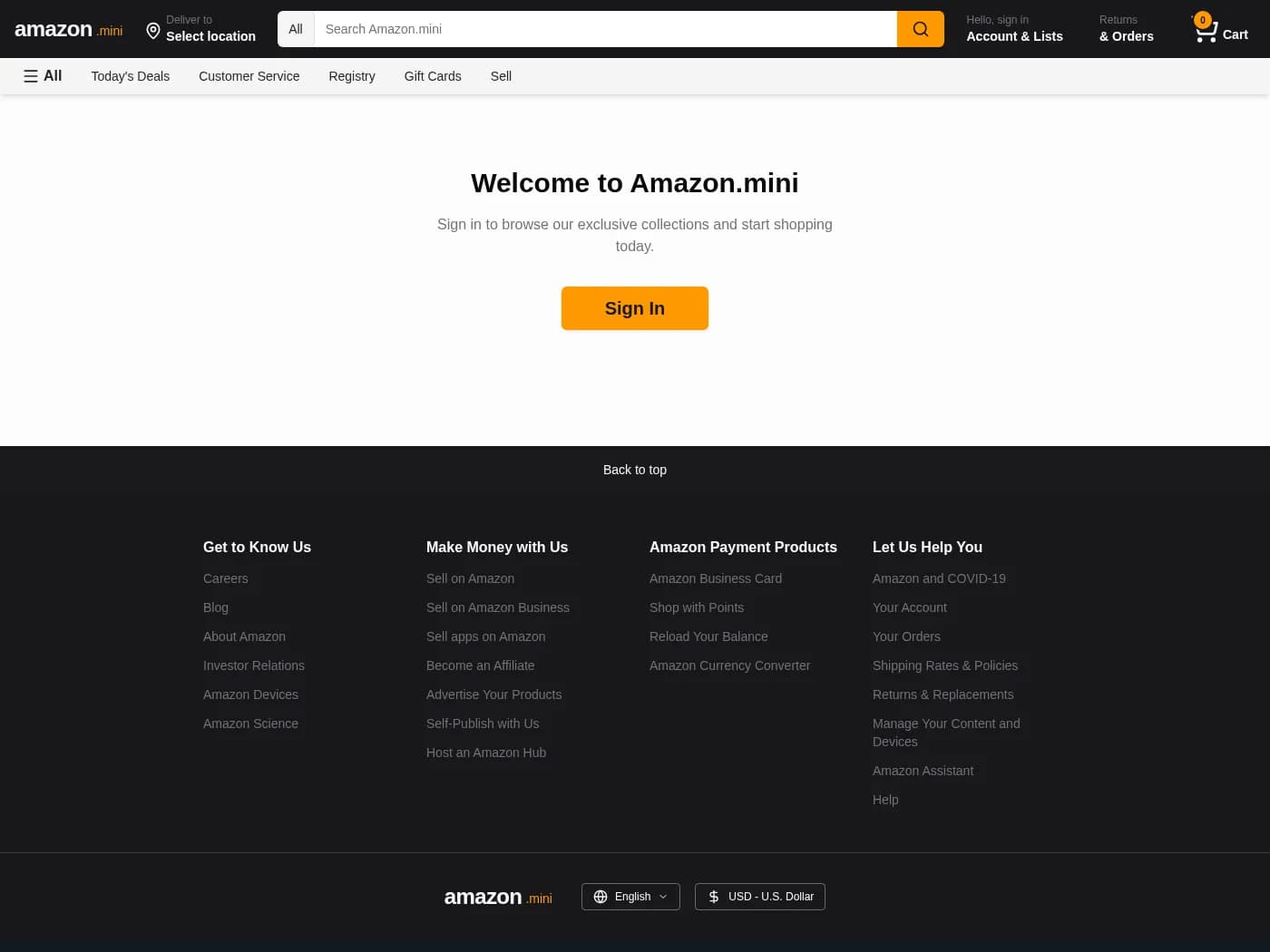 Mini Amazon App