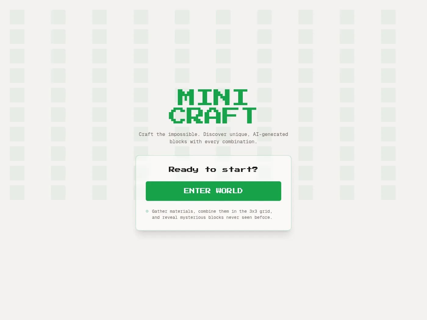 Mini Craft Game
