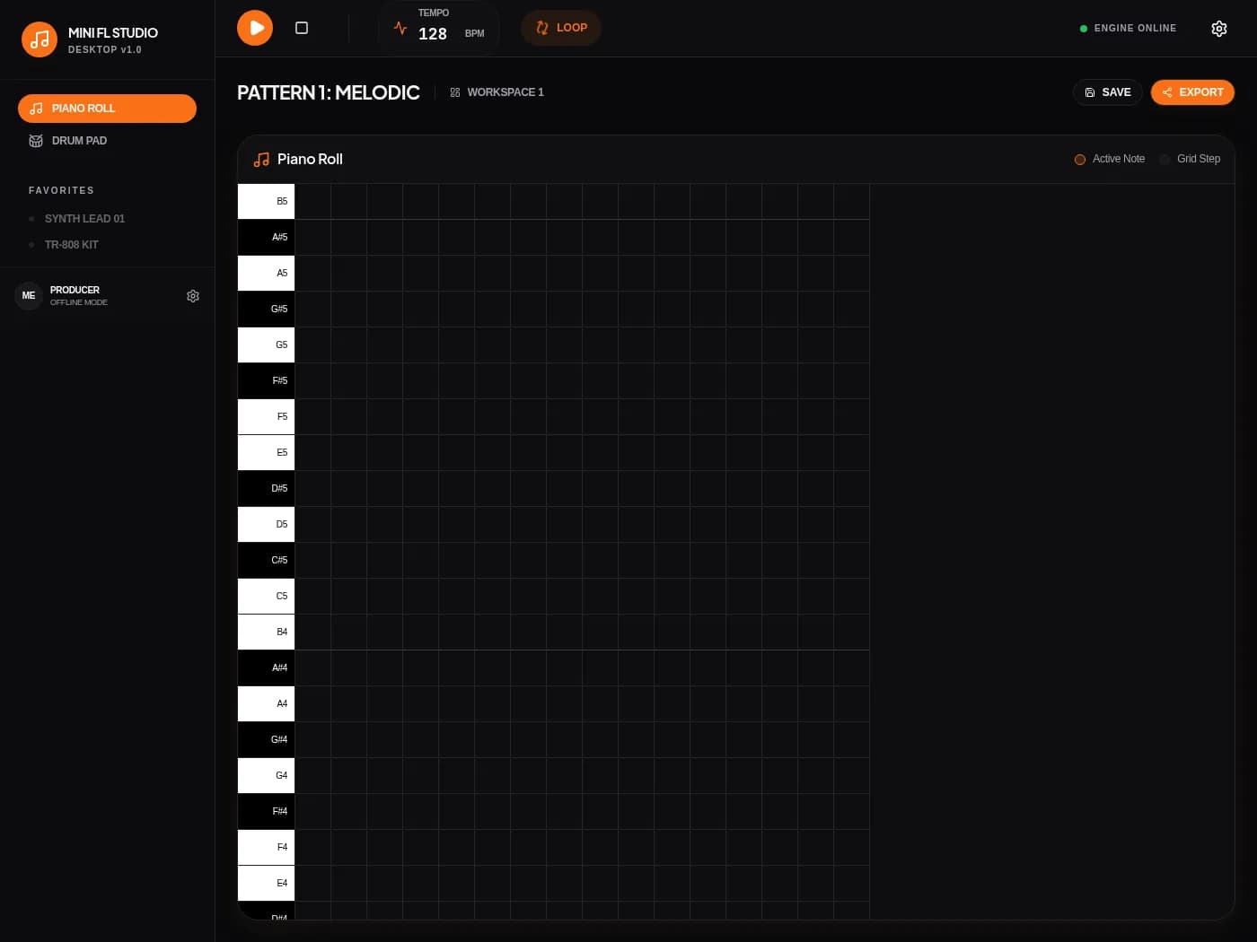 Mini FL Studio Desktop