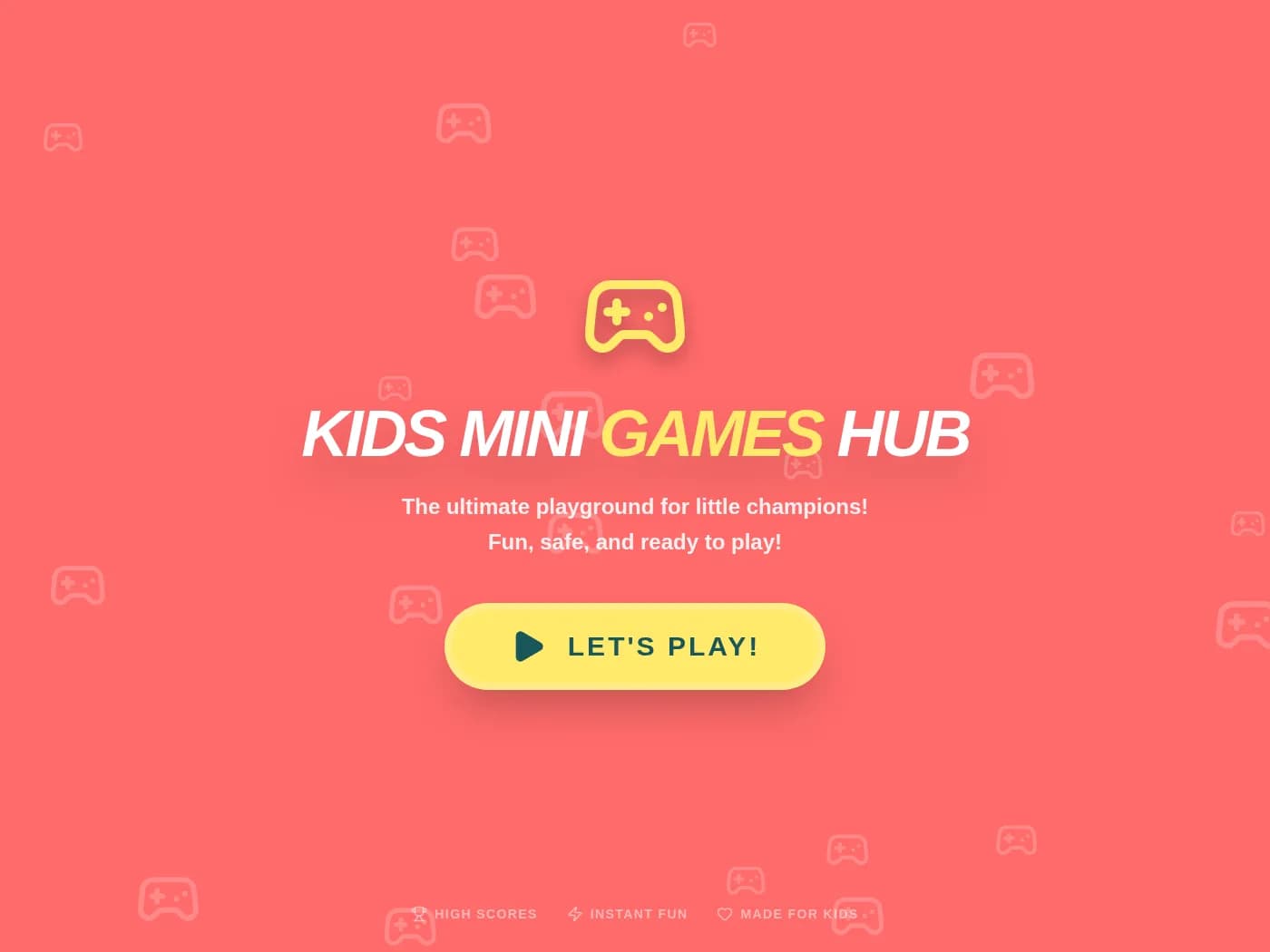 Kids Mini Games Hub