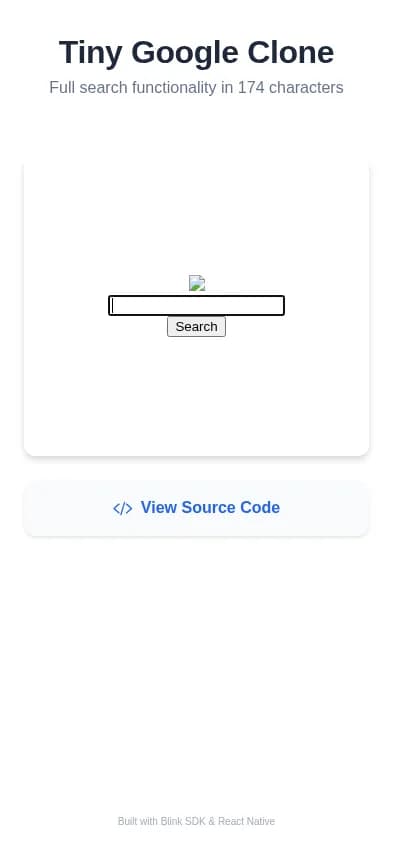Tiny Google Clone