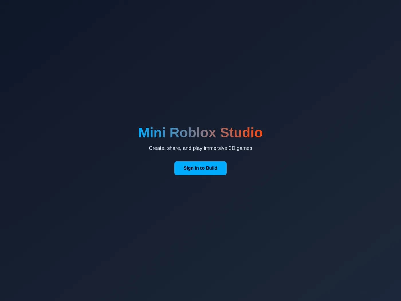 Mini Roblox Studio