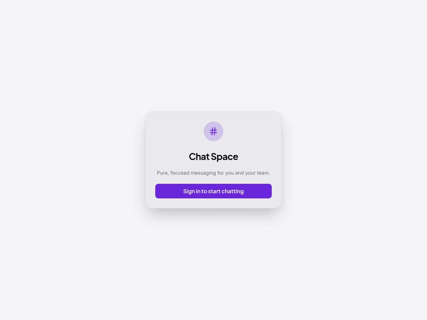Minimalist Chat Space