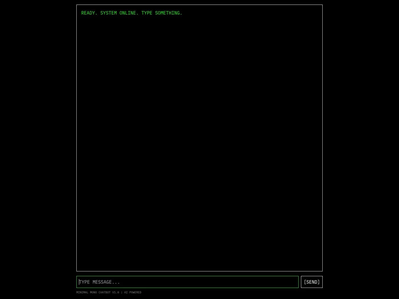 Minimal Mono Chatbot
