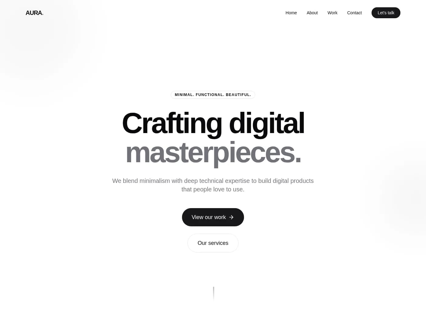 Minimal Landing Page
