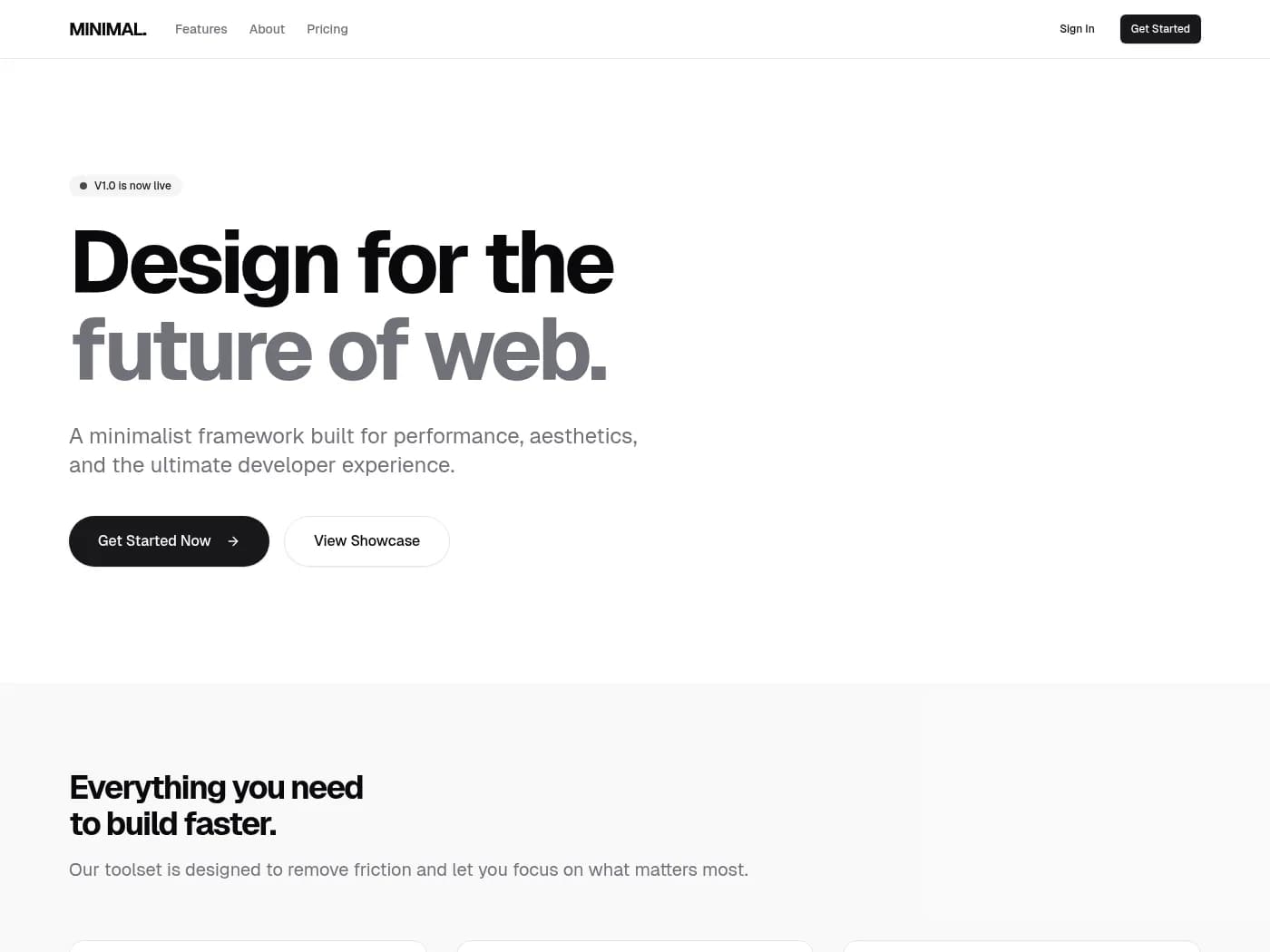 Minimalist Landing Page
