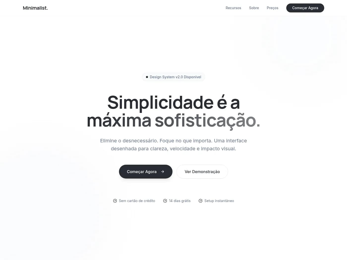 Minimal Landing Page
