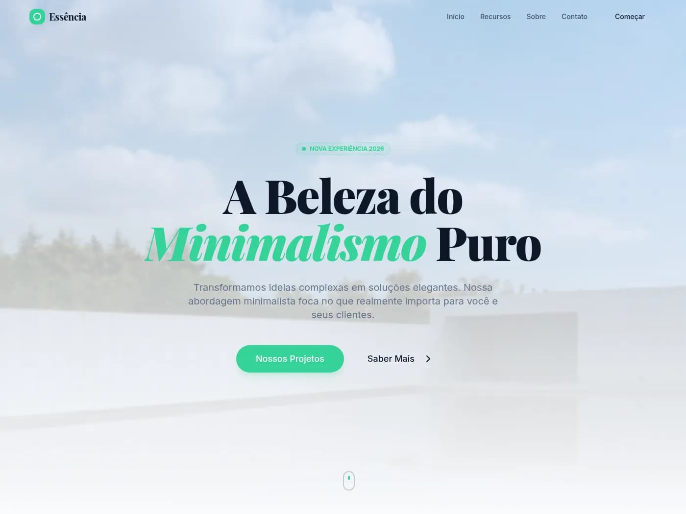 Minimal Landing Page