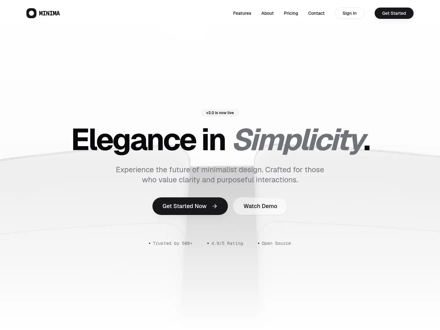 Minimalist Landing Page