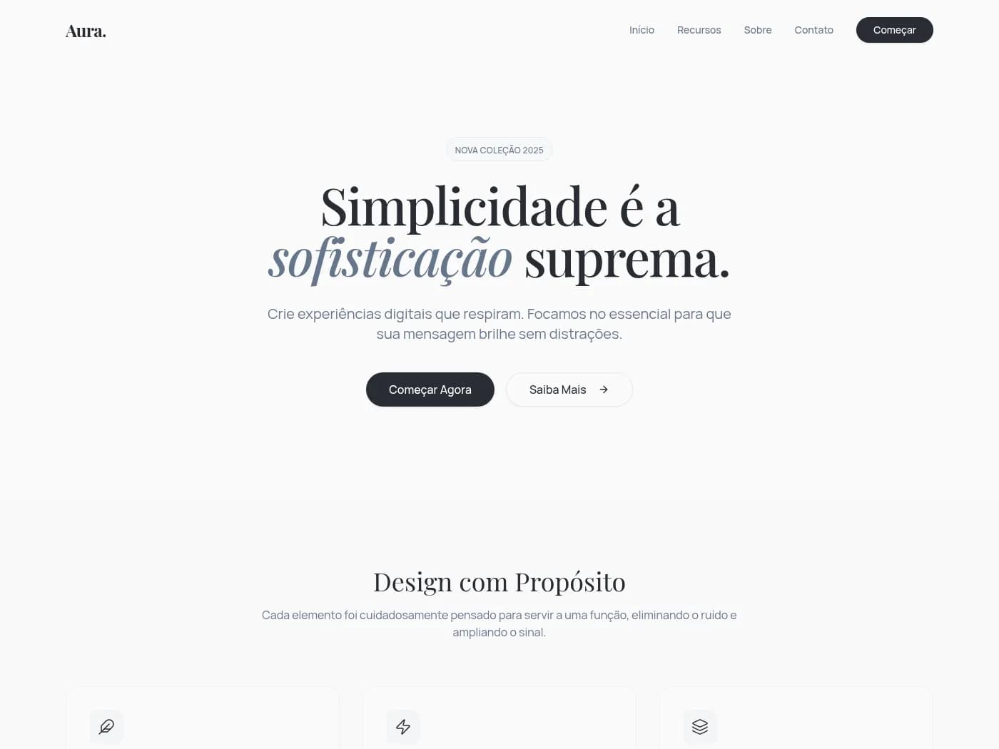 Minimalist Landing Page