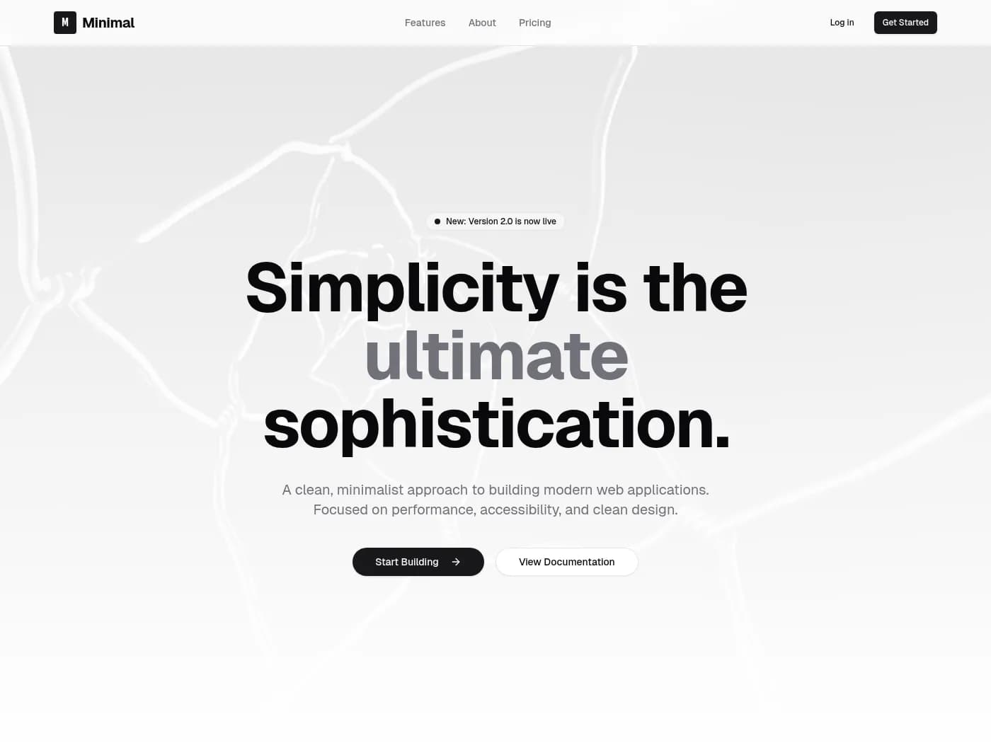 Minimal Landing Page