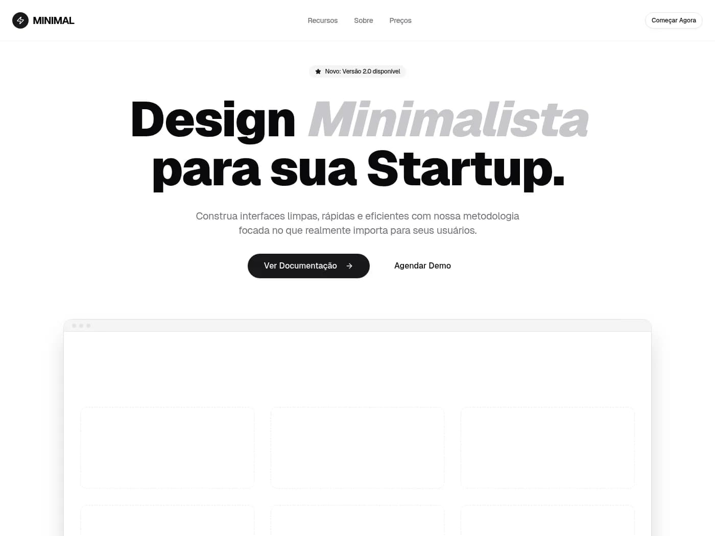 Minimal Landing Page