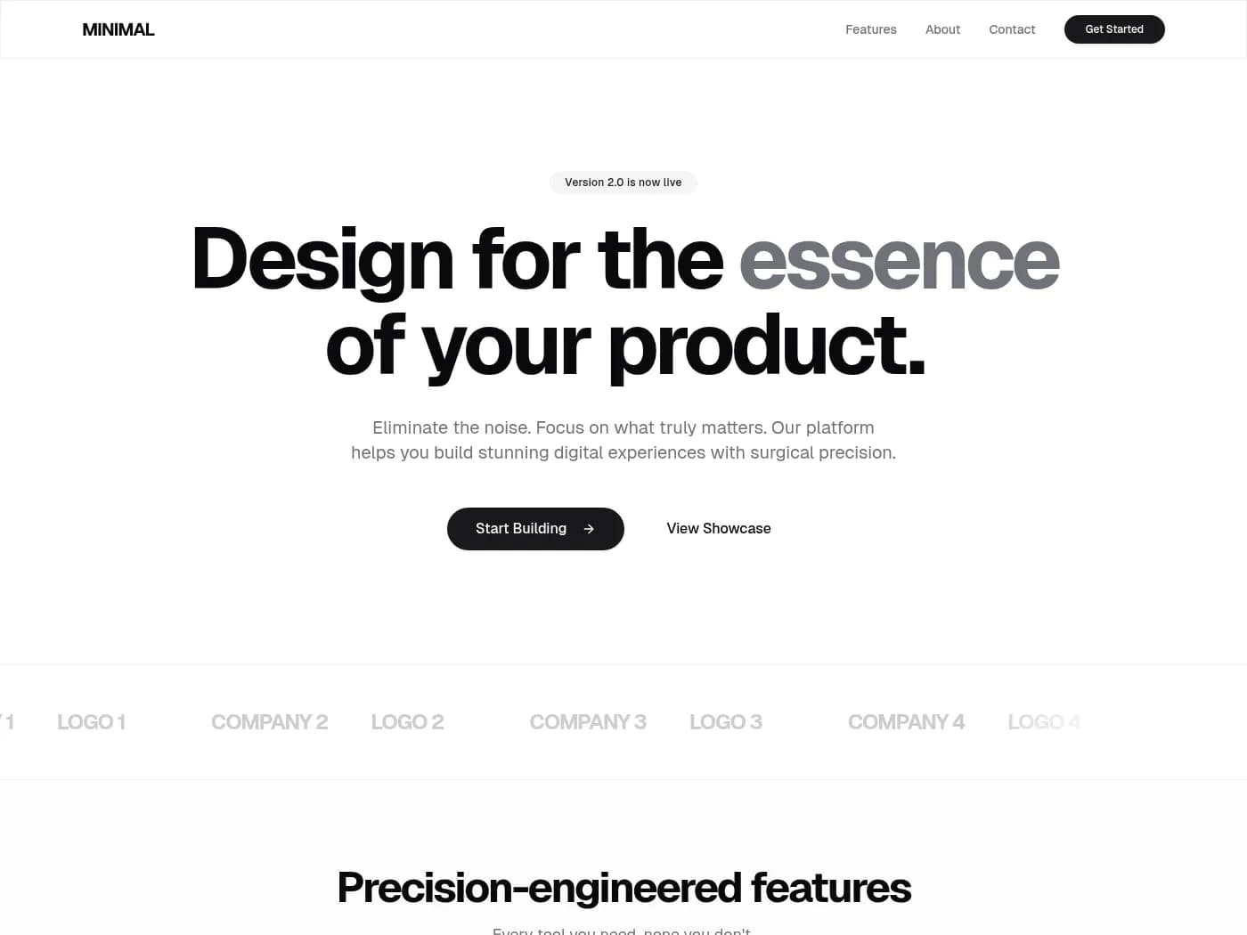 Minimal Landing Page