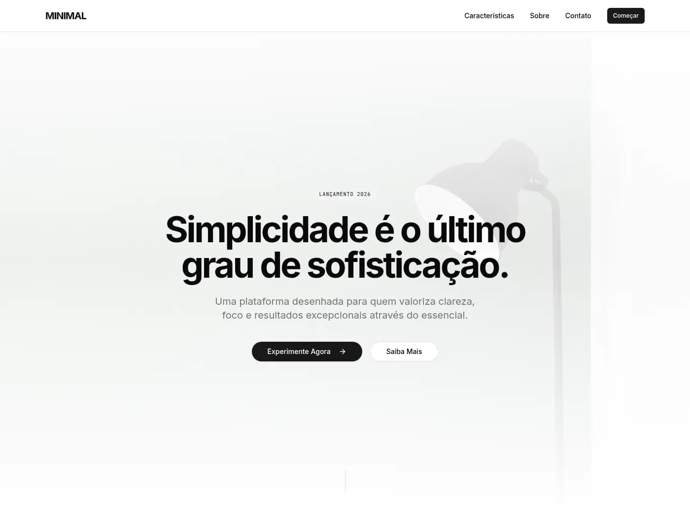 Minimalist Landing Page