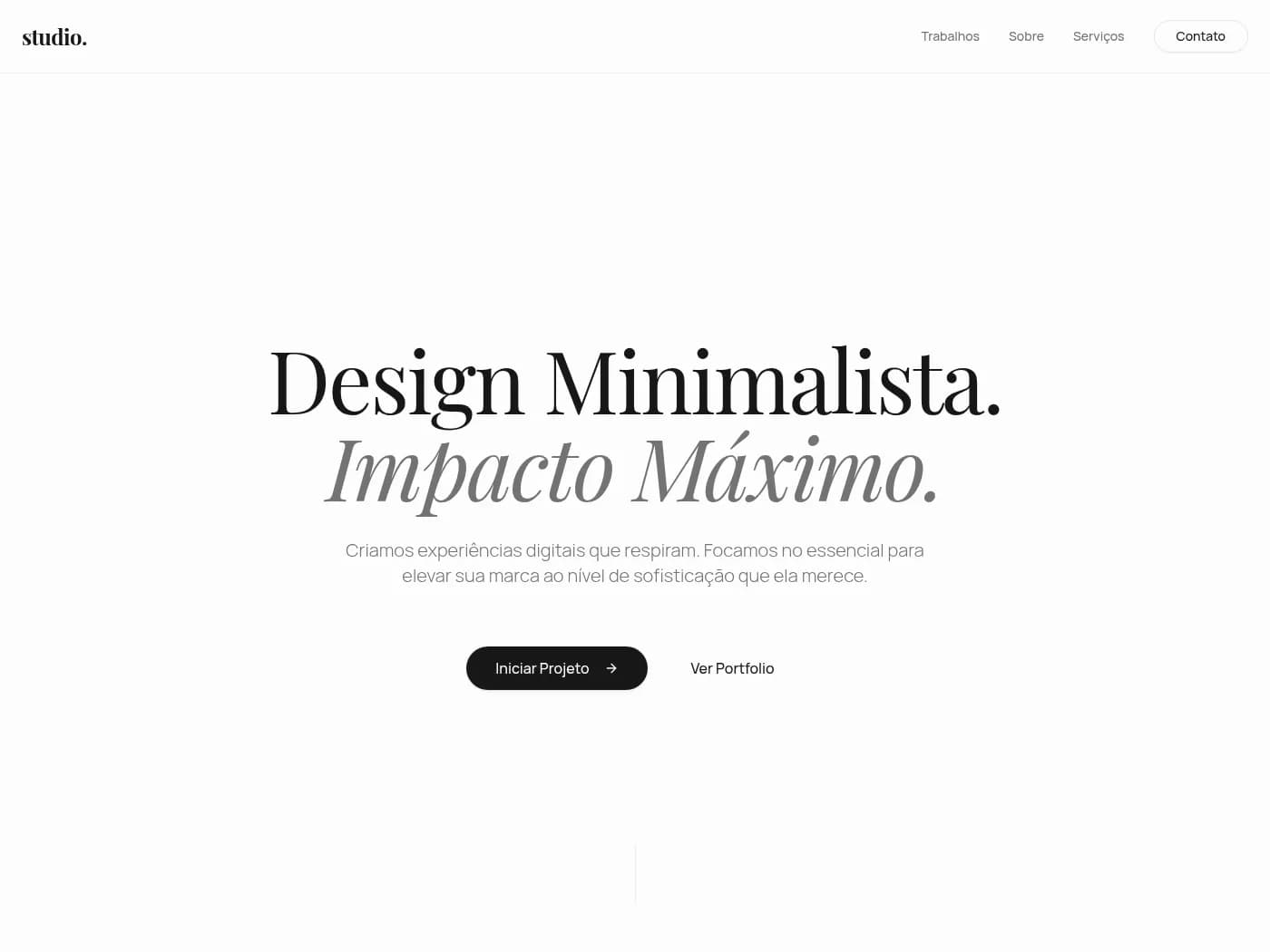 Minimalist Landing Page