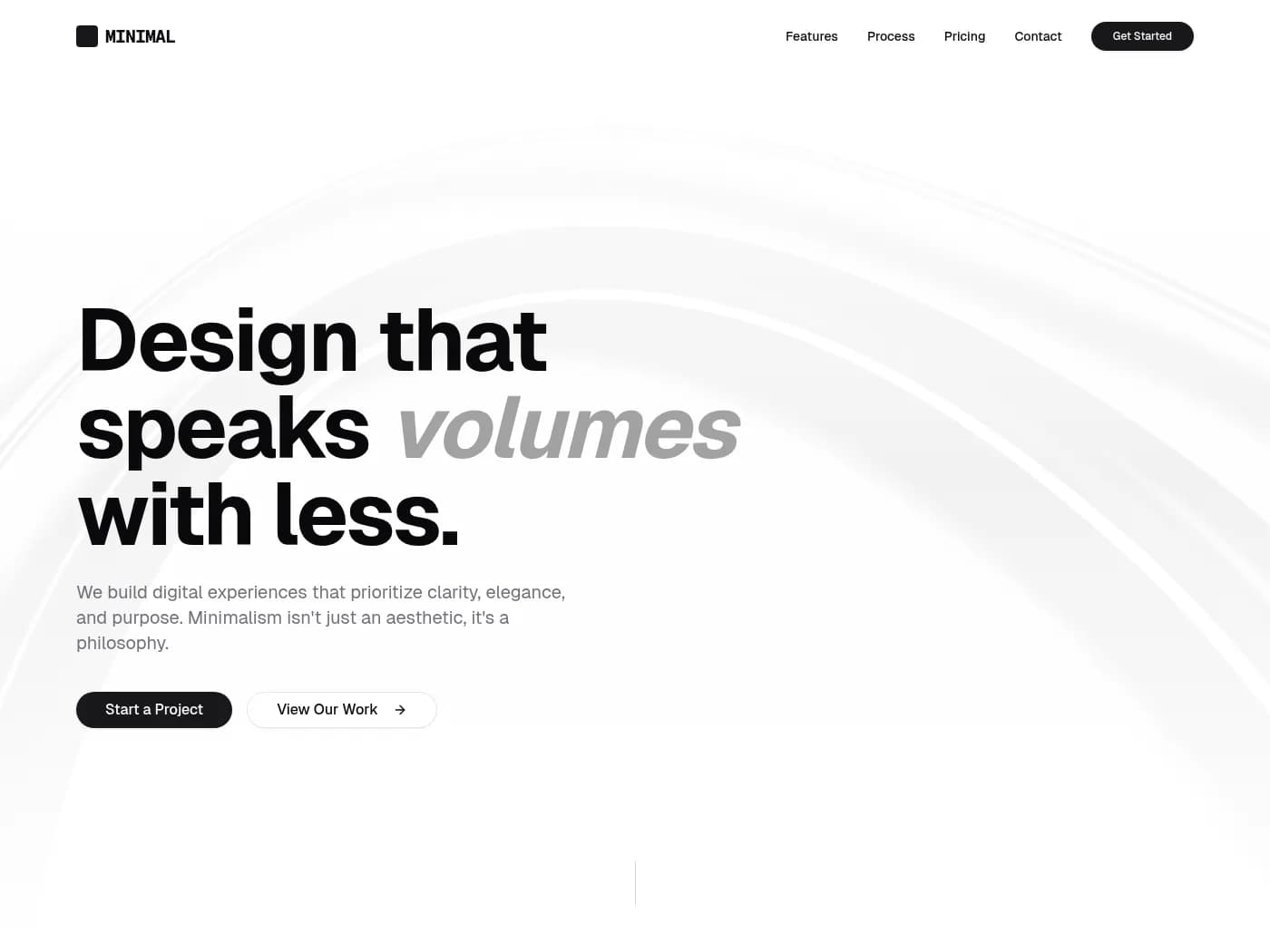 Minimal Landing Page