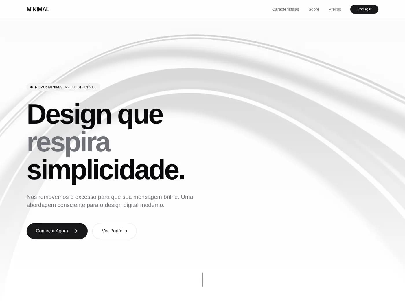 Minimalist Landing Page
