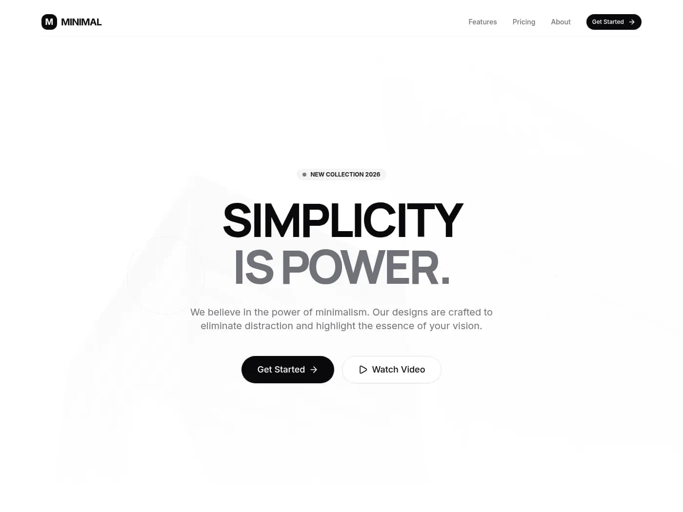 Minimalist Landing Page
