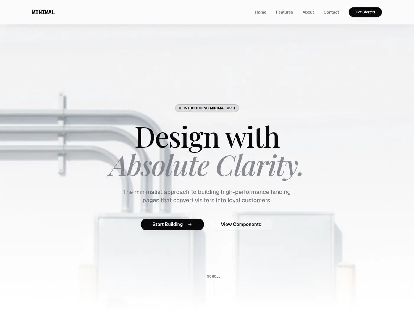 Minimalist Landing Page