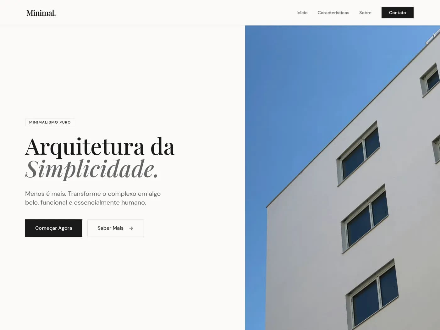 Minimal Landing Page