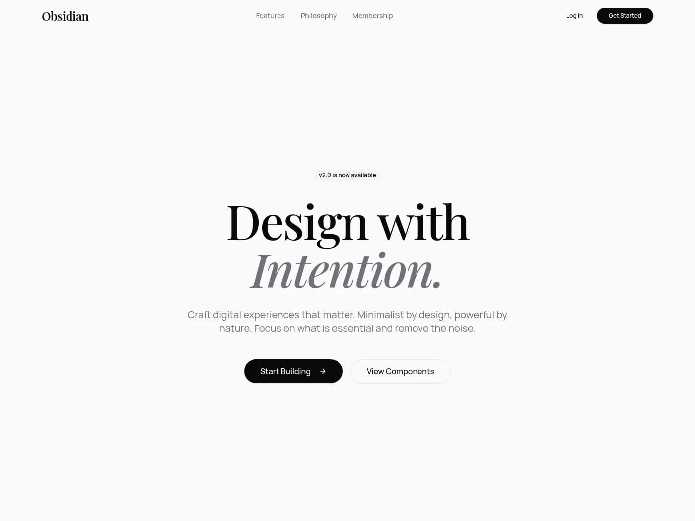 Minimalist Landing Page