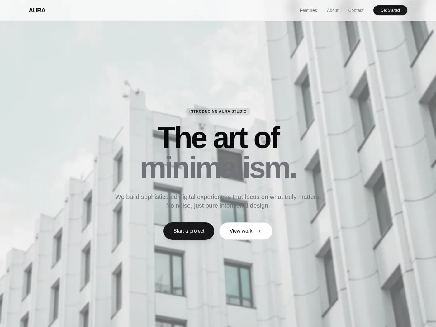 Minimalist Landing Page