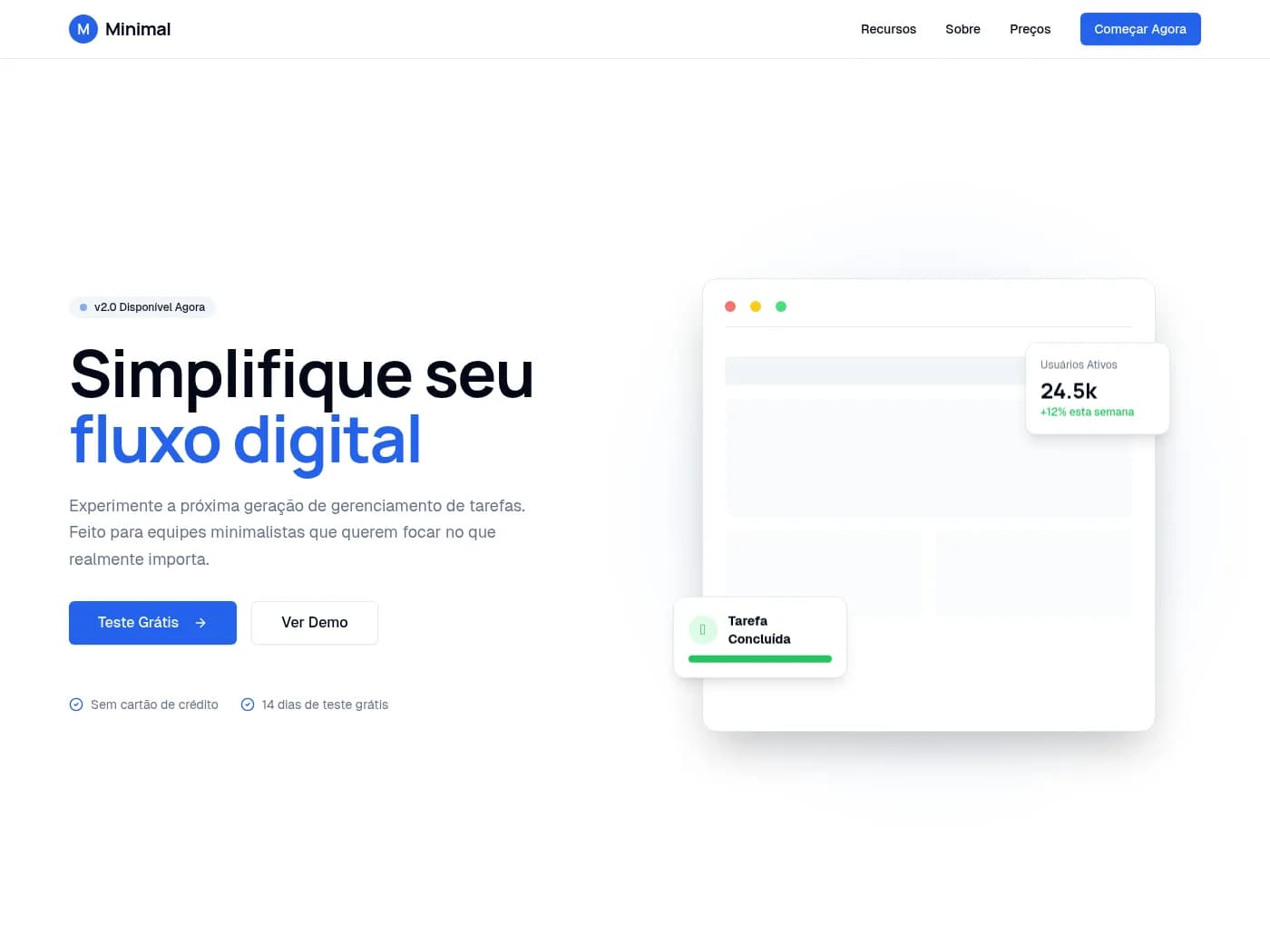 Minimal Landing Page