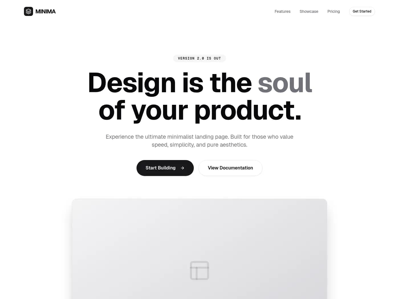 Minimalist Landing Page