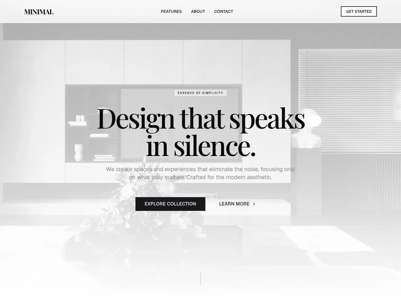 Minimal Landing Page