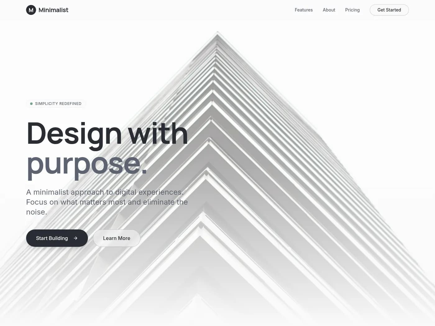 Minimalist Landing Page