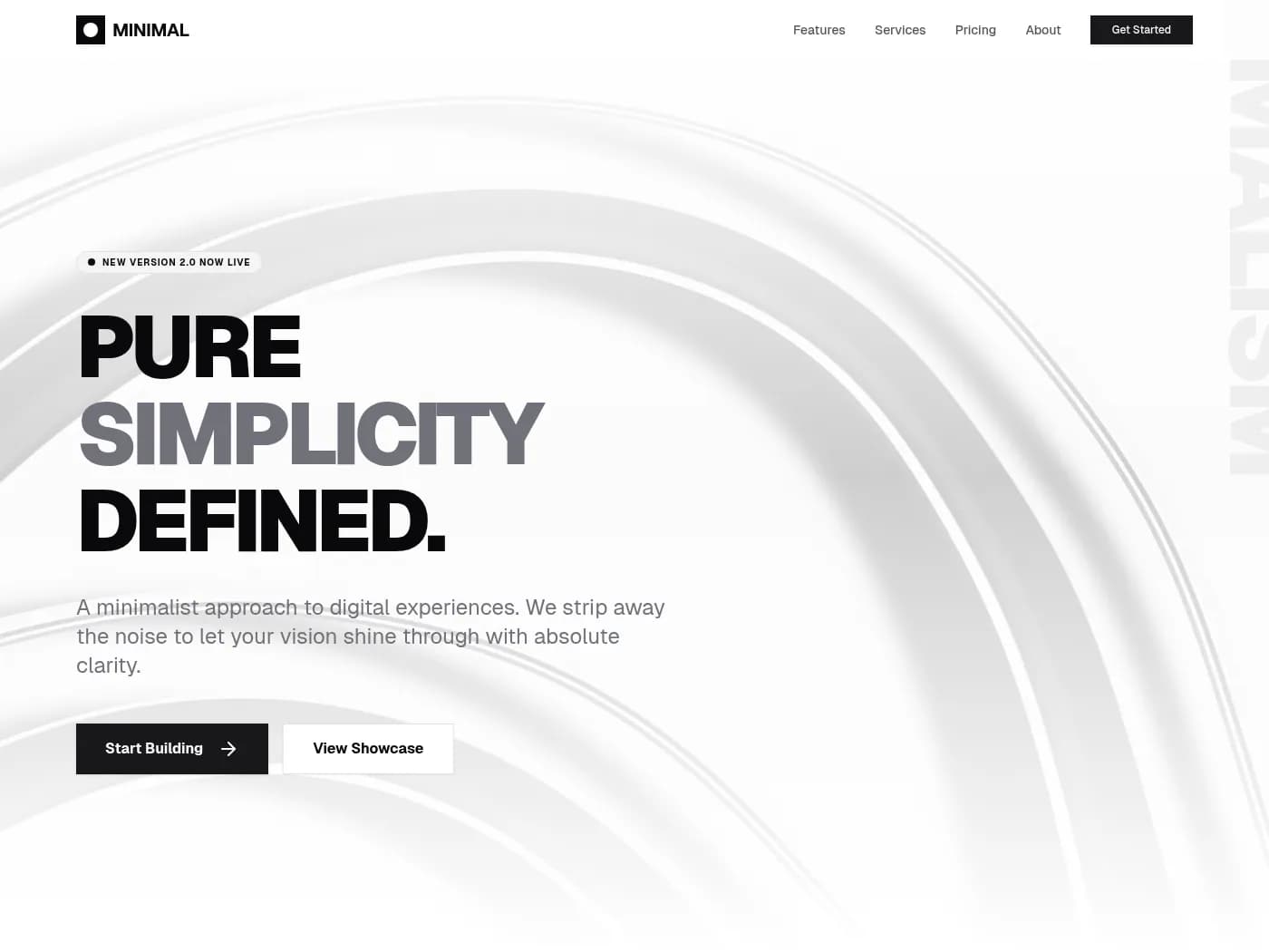 Minimal Landing Page