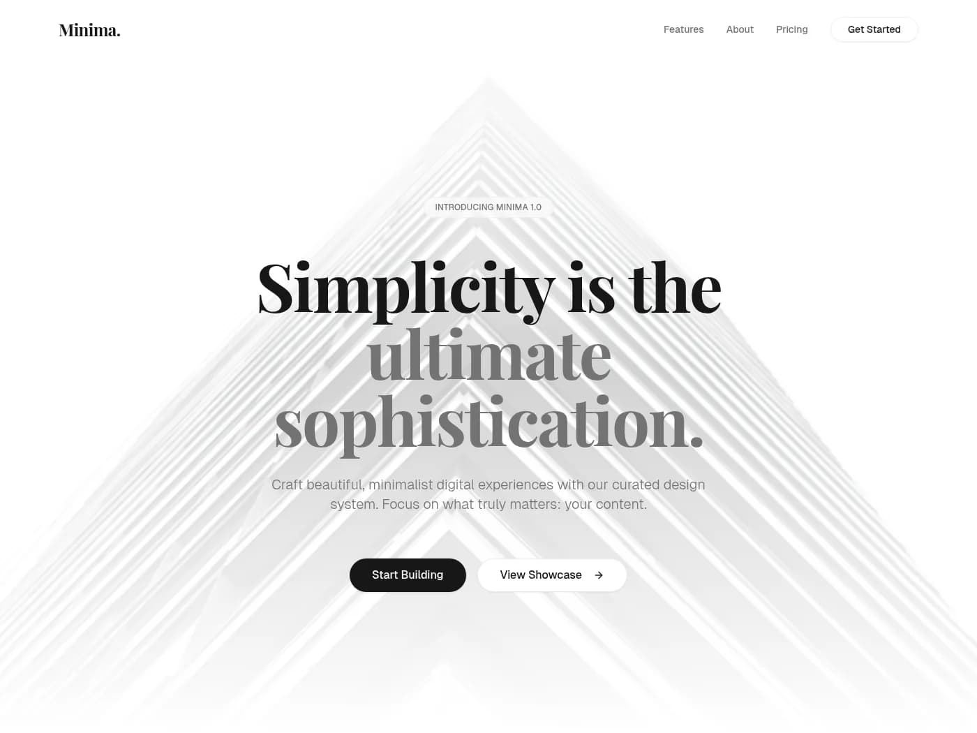 Minimalist Landing Page